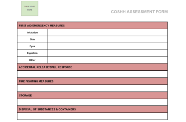 Blank COSHH Assessment Template – acisafety.co.uk