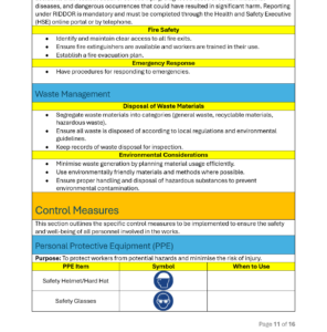 Blank RAMS Template, Risk Assessment Method Statement, Editable ...