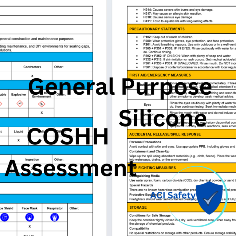 General Purpose Silicone COSHH Assessment Template – MS Word ...